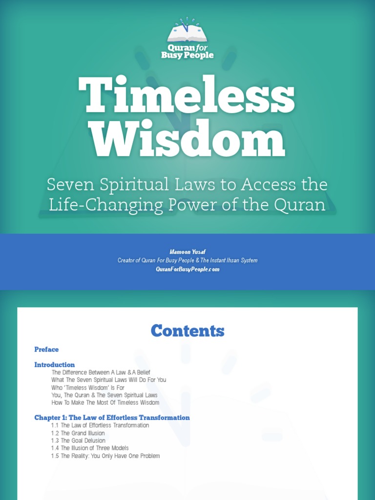 Timeless Wisdom | PDF | Spirituality | Quran