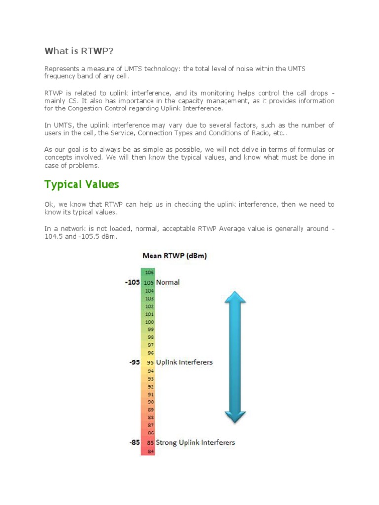 Typical Values: What Is RTWP? | PDF | Decibel | Antenna (Radio)