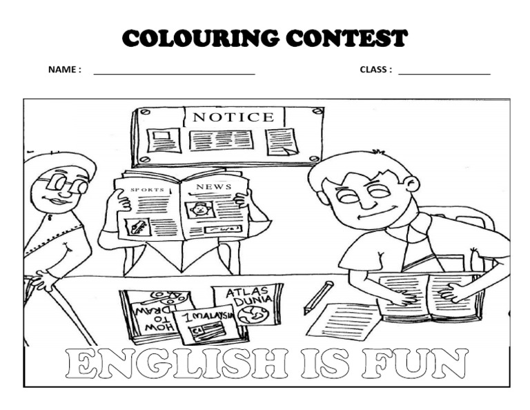 Colouring Contest Announcement | PDF | Foreign Language Studies | Art