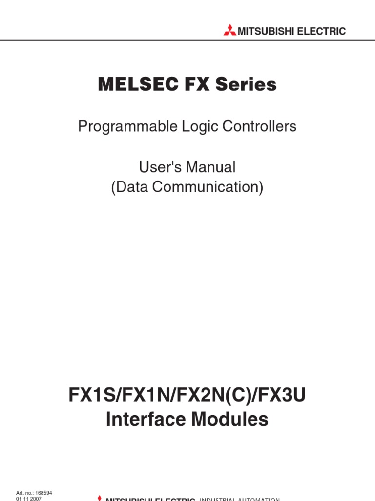 MELSEC FX Series Programmable Logic Controllers User's Manual (Data ...