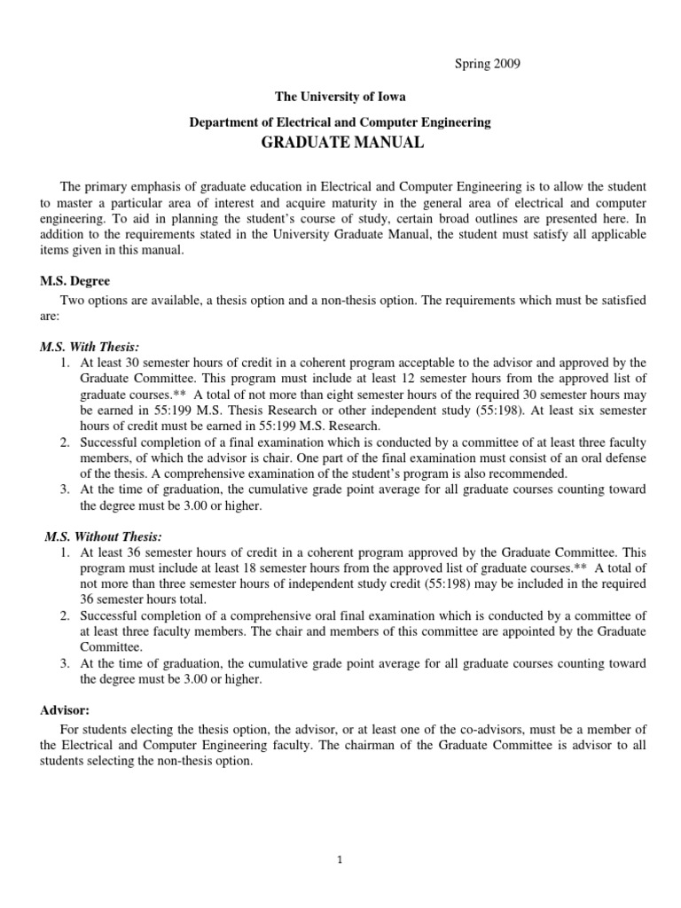 Graduate Manual 2011 | PDF | Postgraduate Education | Thesis