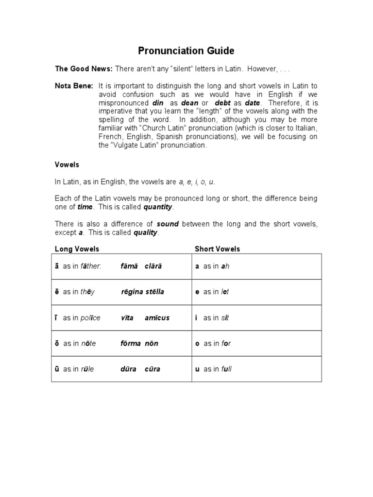 Pronunciation Guide | PDF | Consonant | Syllable