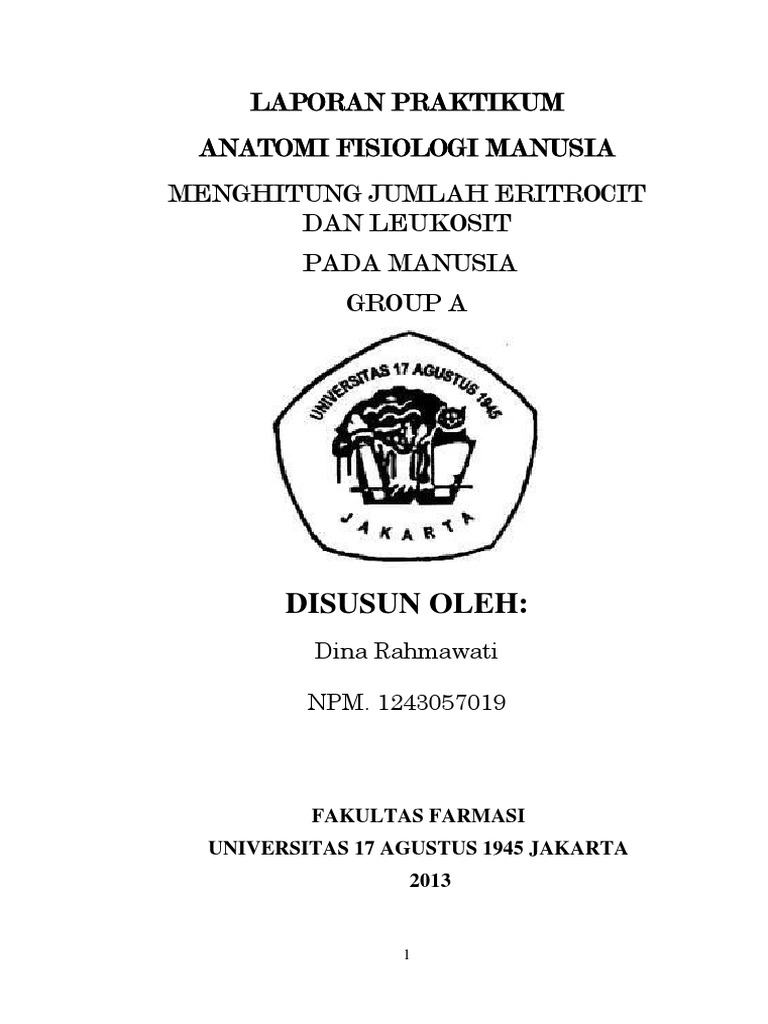 LAPORAN Jumlah Eritrosit Dan Leukosit | PDF LAPORAN Jumlah Eritrosit Dan Leukosit | PDF