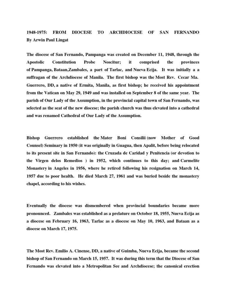 Local Church History I | PDF | Christian Organizations | Catholic Church