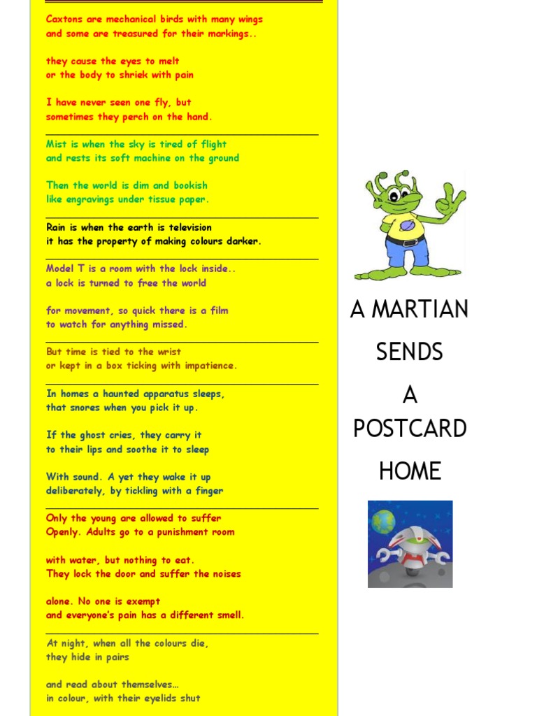 A Martian Sends A Postcard Home | PDF