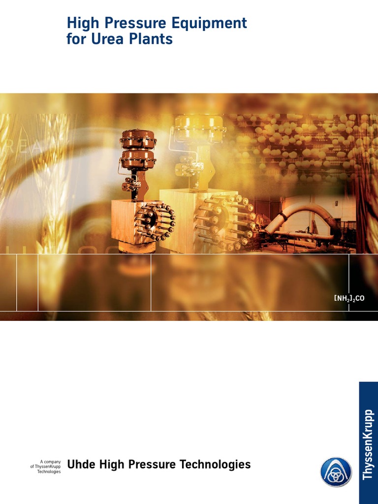 Urea Plant High Pressure Valves Overview | PDF | Pipe (Fluid Conveyance ...