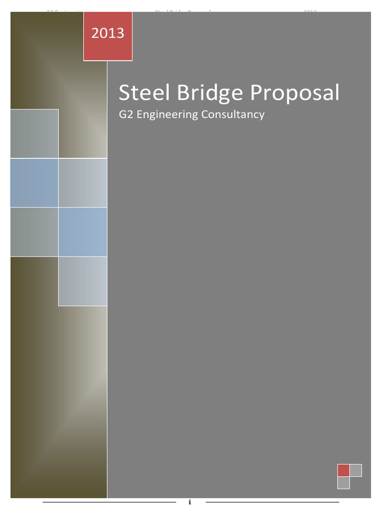 G2 Steel Bridge Proposal 2.2 | PDF | Bridge | Feasibility Study