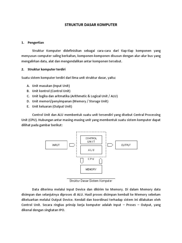 Struktur Dasar Komputer | PDF | Komputer