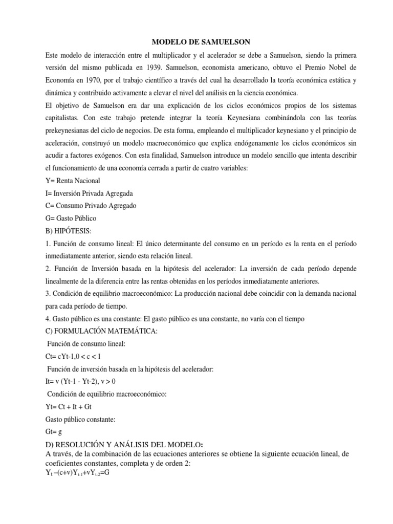 Modelo de Samuelson | PDF