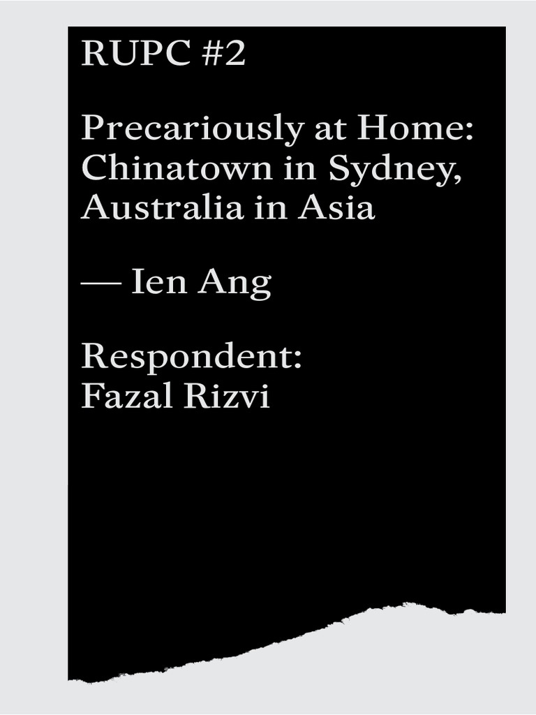 Chinatown in Sydney IEN ANG | PDF | Multiculturalism | Australia