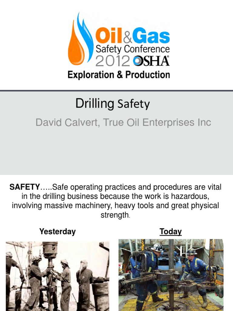 Drilling Safety | PDF | Occupational Safety And Health Administration ...