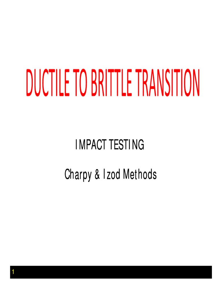 Impact Testing Impact Testing Charpy & Izod Methods Charpy & Izod ...