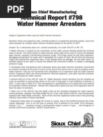 Water Hammer Arrestor: Sizing & Placement Guide | PDF | Plumbing | Liquids
