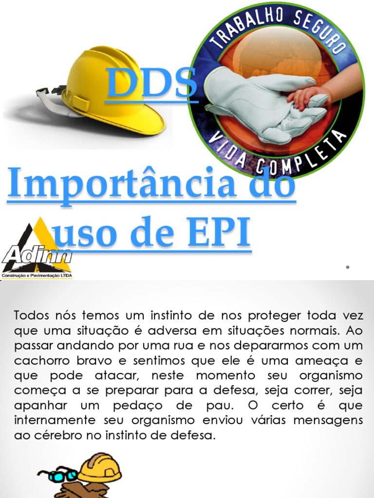 DDS Importância Do Uso Do EPI | PDF