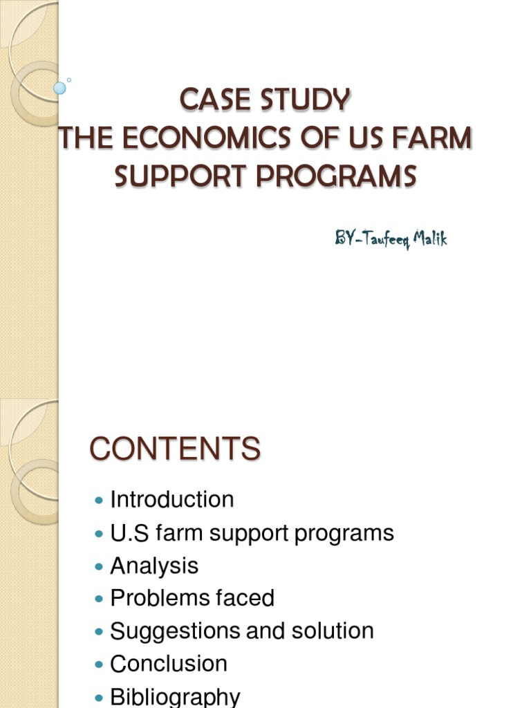 Economics of U.S. Farm Support Programs | PDF | Subsidy | Economic Surplus