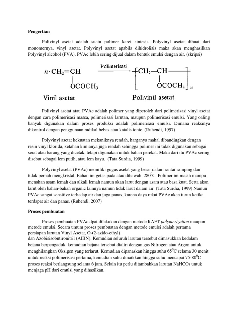 Pengertian PVAc | PDF
