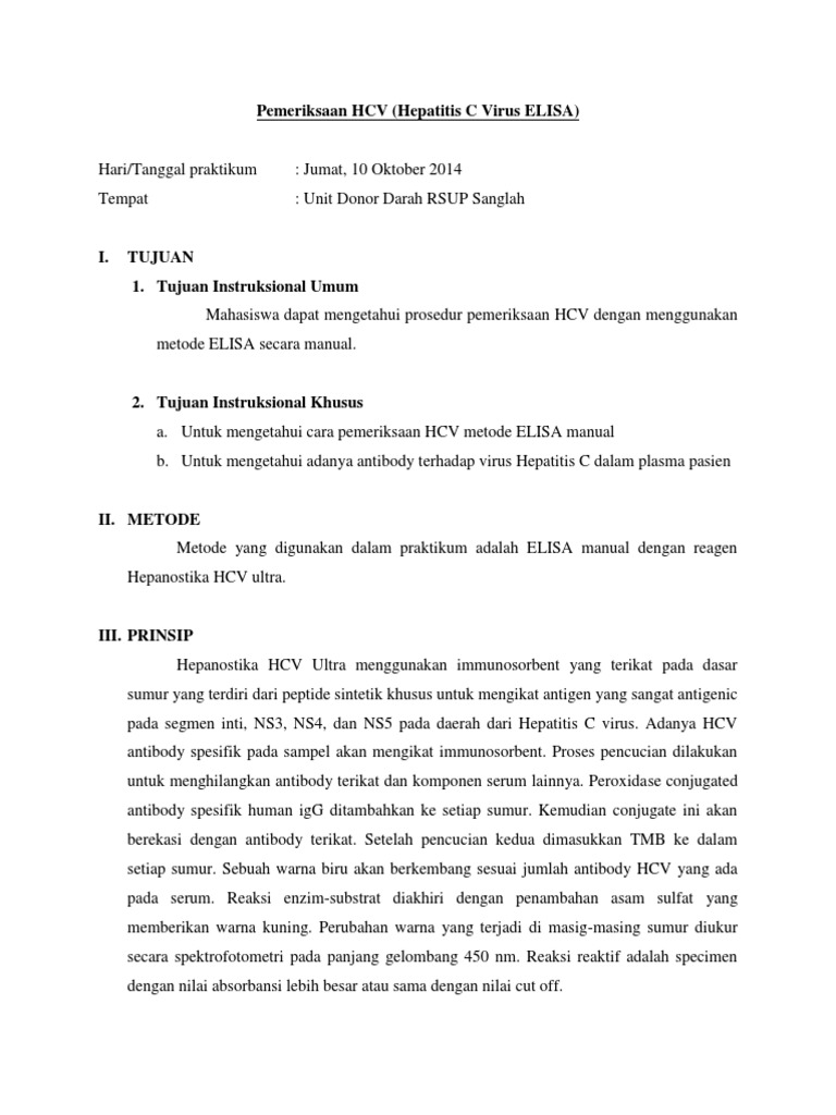 Pemeriksaan HCV | PDF