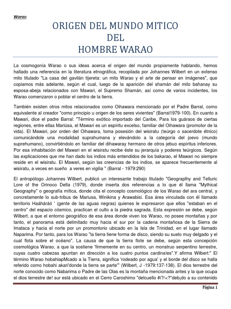 Origen Del Mundo | PDF | Tierra | Noche