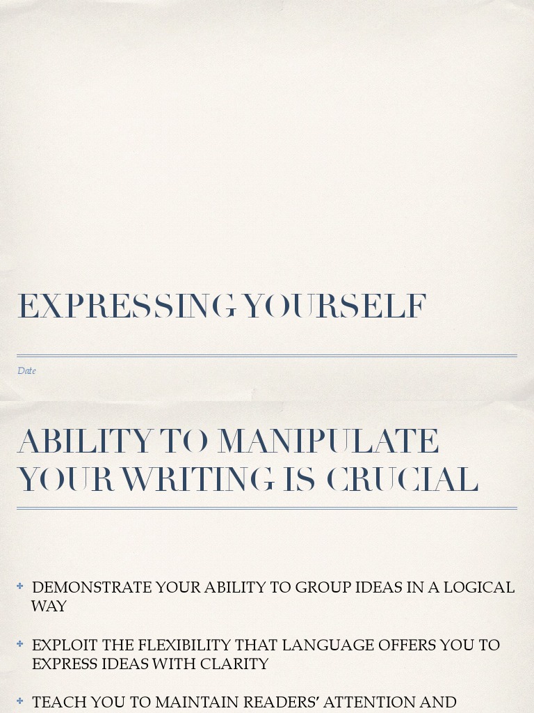 Expressing Yourself | PDF | Motivation | Motivational