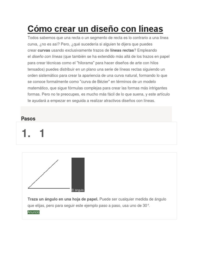 Cómo Crear Un Diseño Con Líneas | PDF | Longitud | Curva