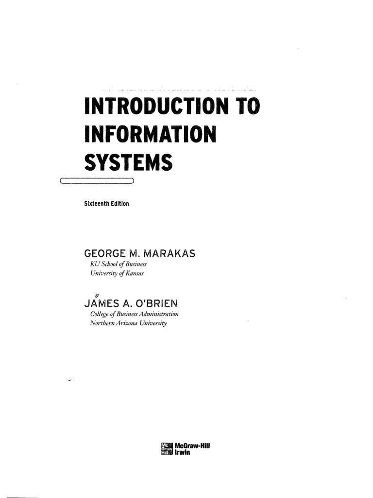 Introduction To Information System | PDF | Information System ...