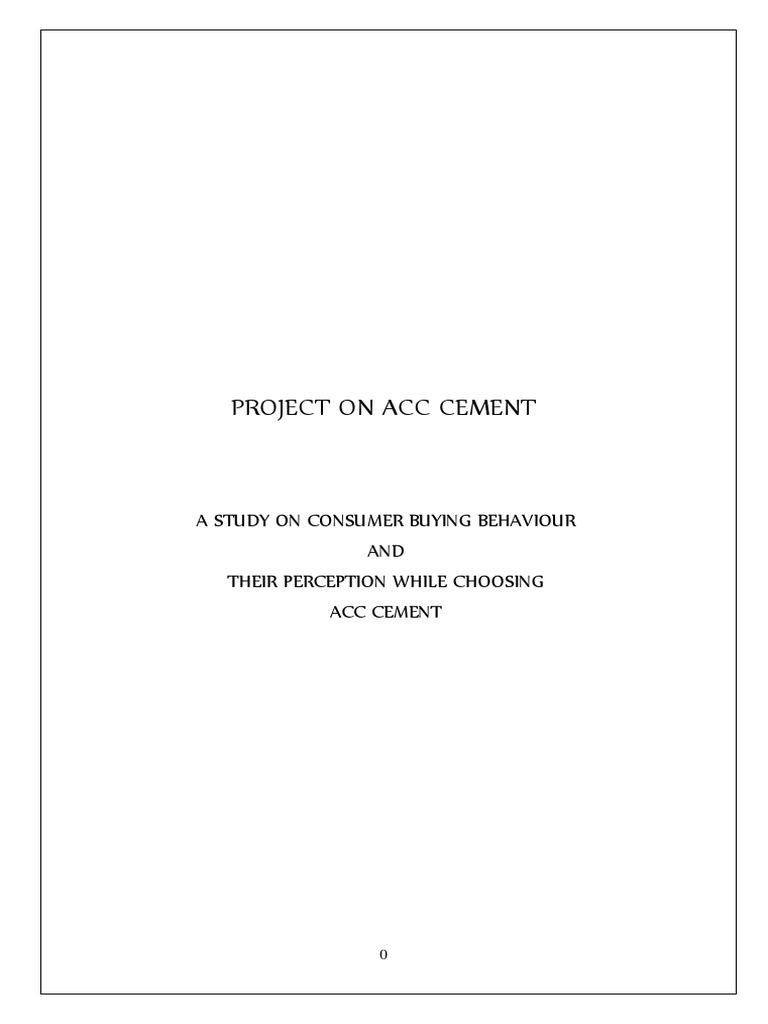 Project Report On Acc | PDF | Perception | Behavior