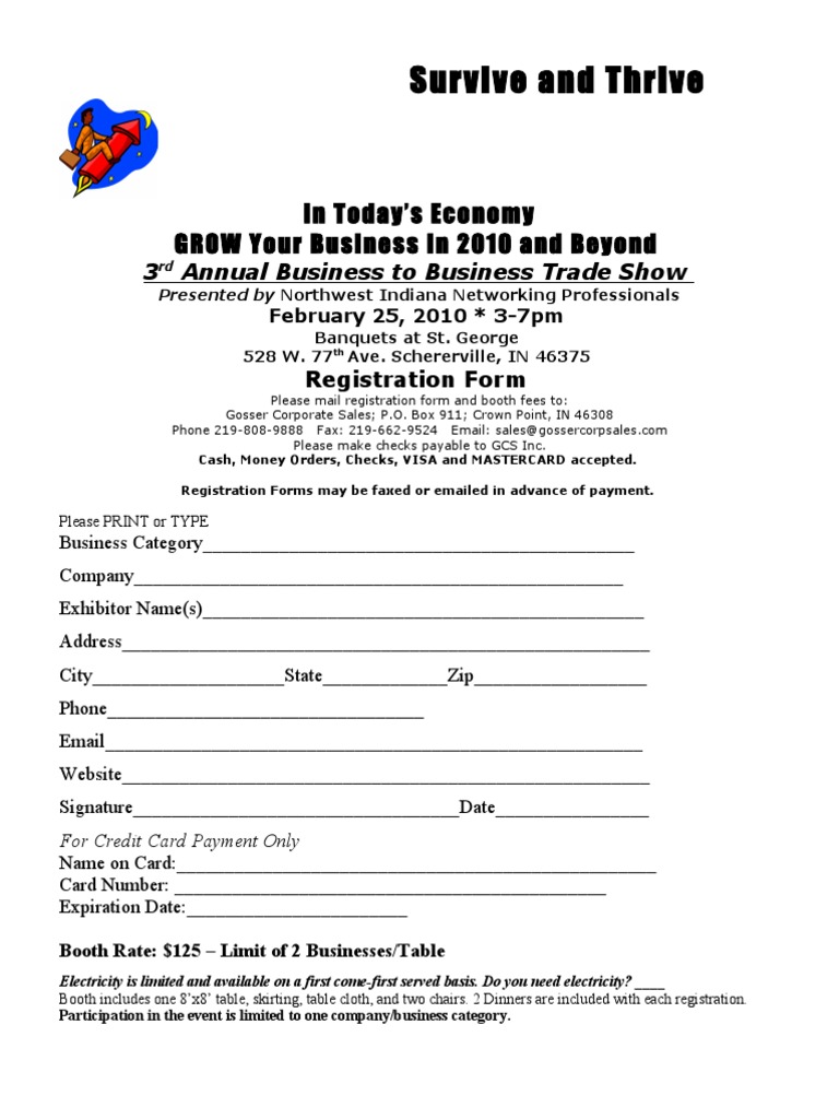Business Trade Show Registration 2010 | PDF
