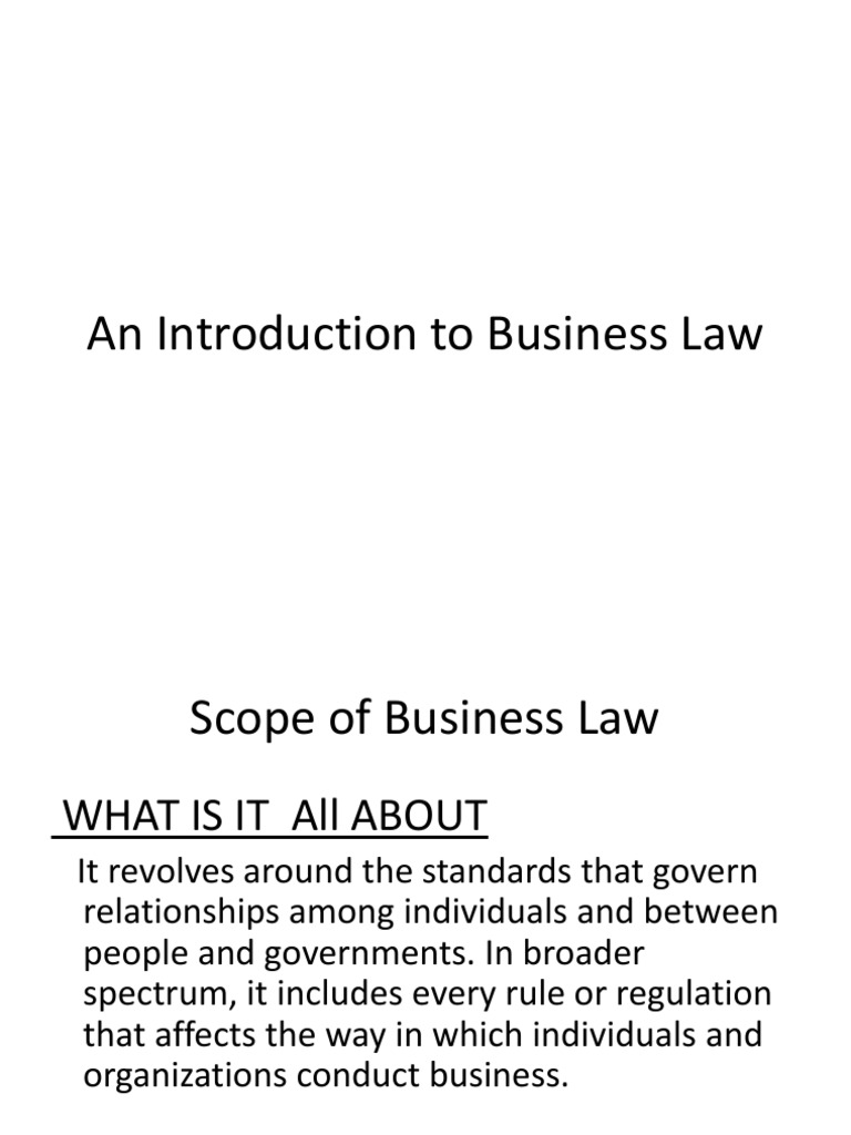 01 An Introduction To Business Law | PDF | Lawsuit | Crime & Violence