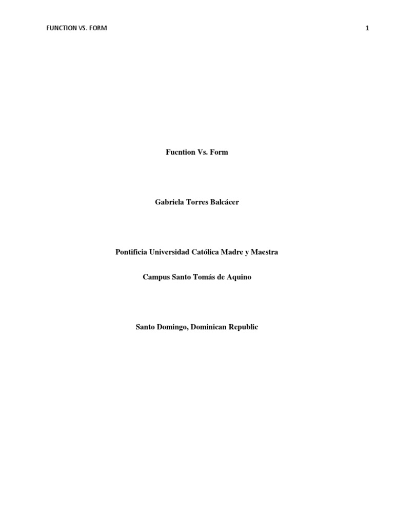 Form Vs Function | PDF | Minimalism | Design