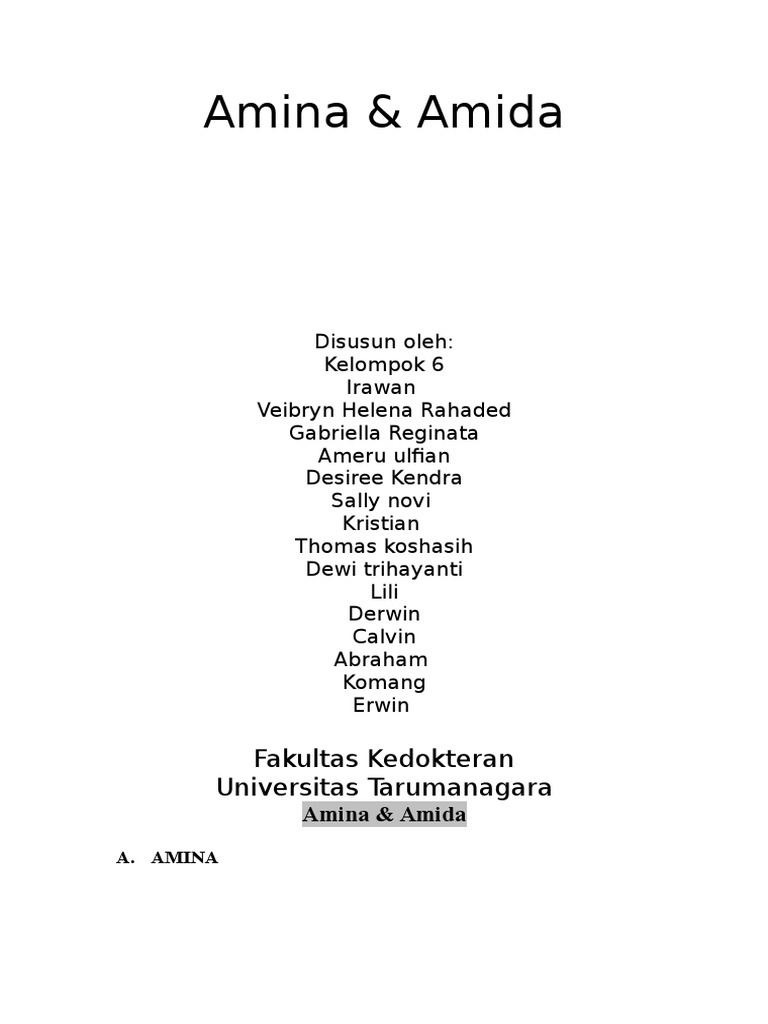 Kimia Amina dan Amida | PDF