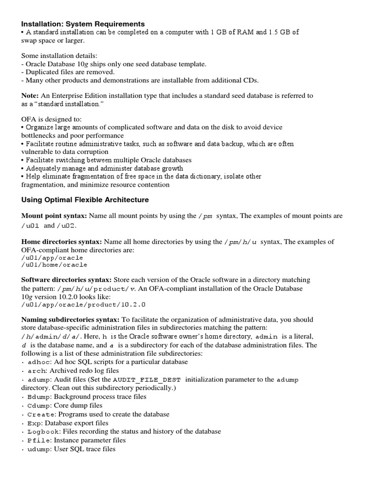 Oca Dba | PDF | Oracle Database | Installation (Computer Programs)