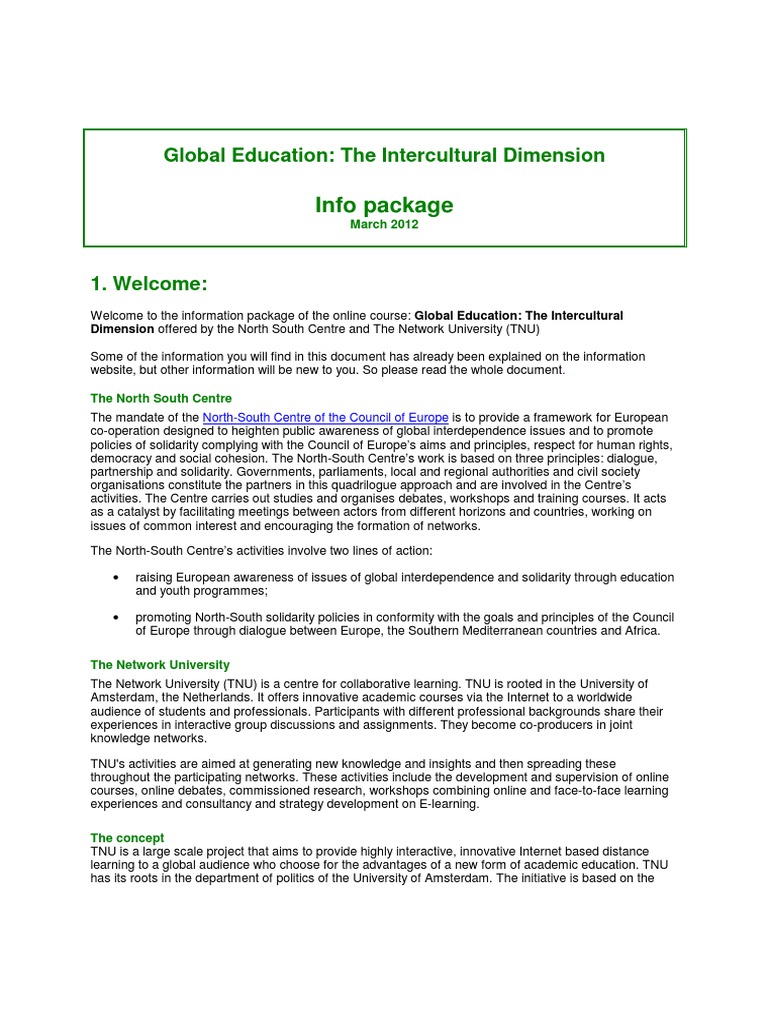 Global Education Course | PDF | Cognition | Cognitive Science