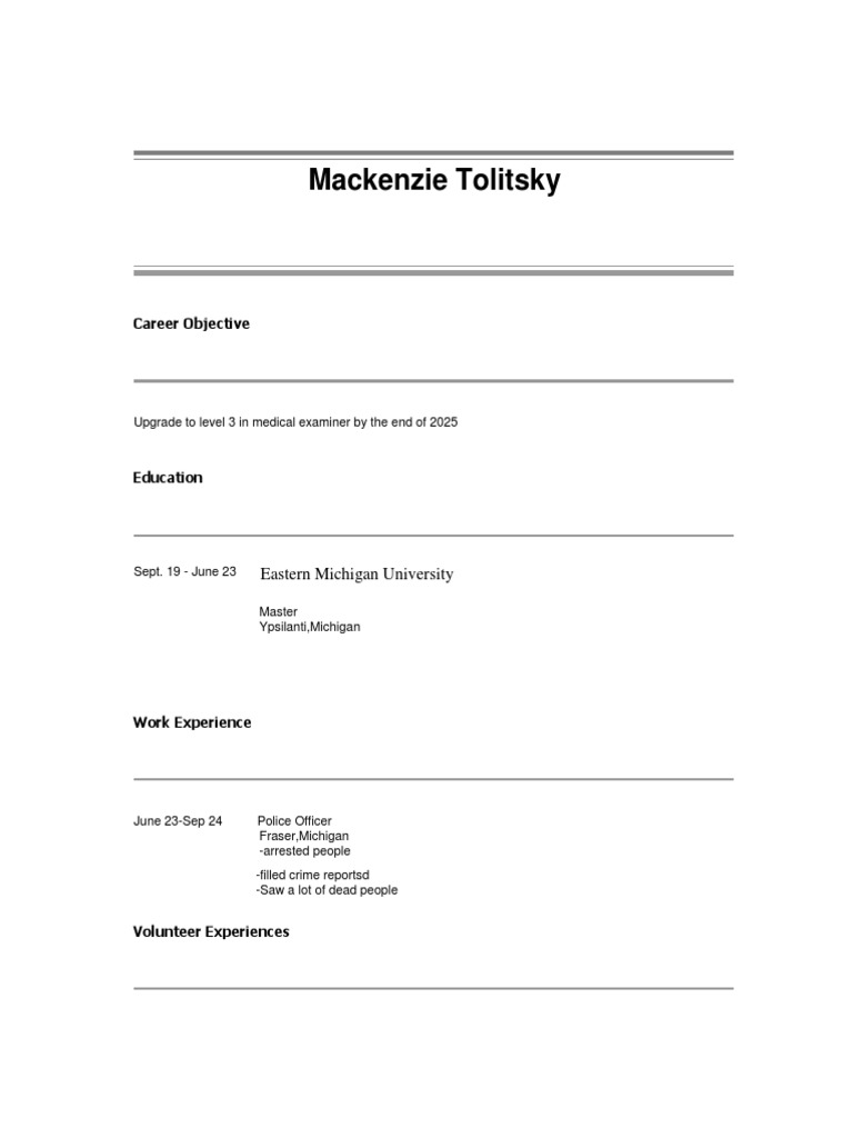 Mock Resume | PDF