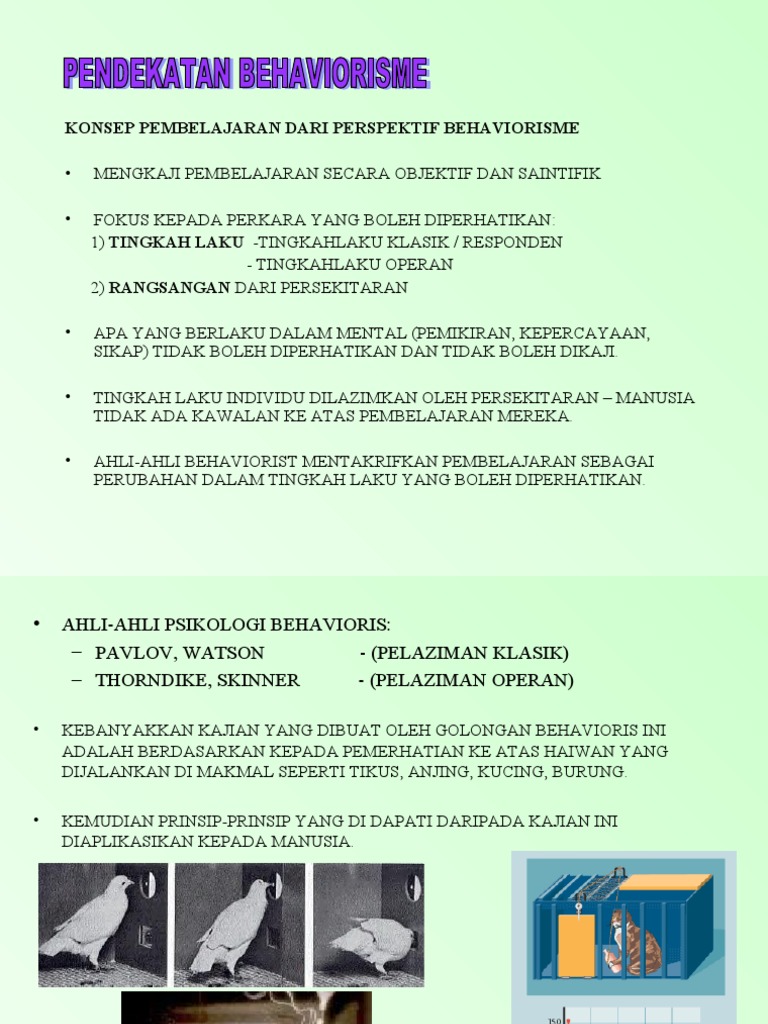 7.pendekatan Behaviorisme | PDF