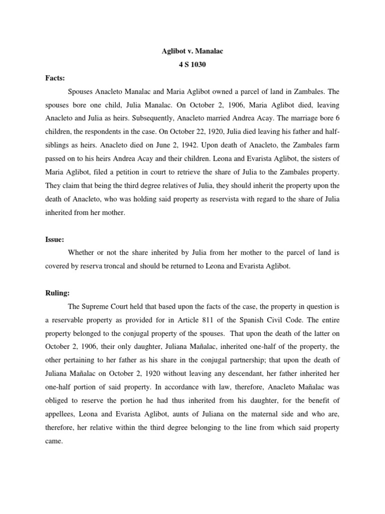 Wills and Successions Cases Reserva Troncal | PDF | Inheritance | Intestacy