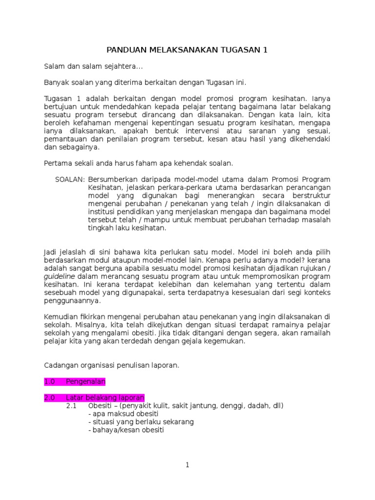 Program Kesihatan | PDF