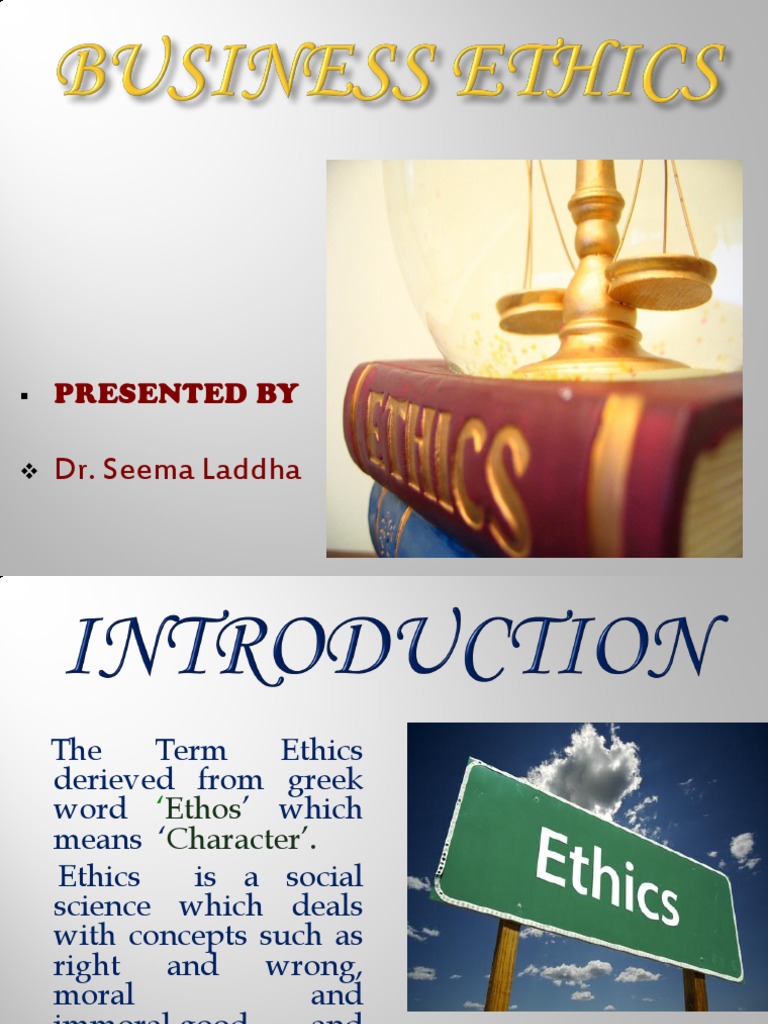 1_Introduction to Businessethics | Business Ethics | Morality