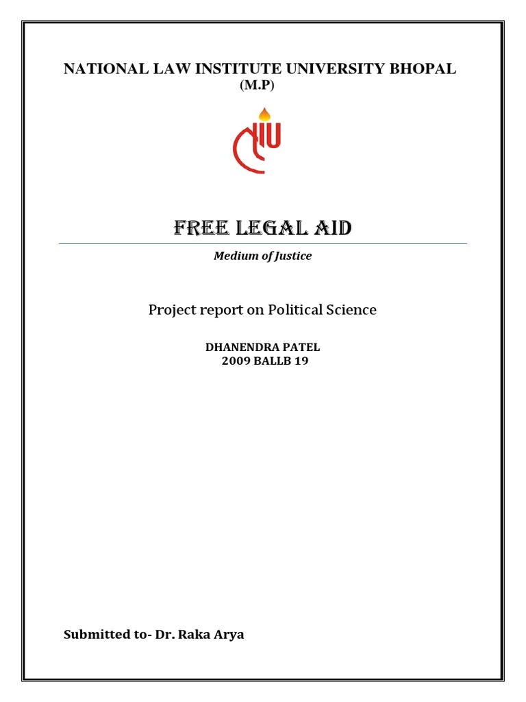 Pol Science Project | PDF | Legal Aid | Justice