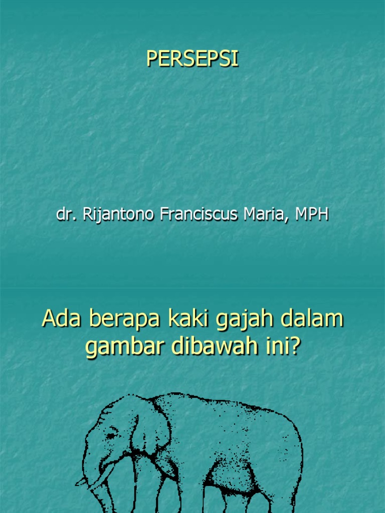 Persepsi | PDF | Karier & Perkembangan | Sains & Matematika