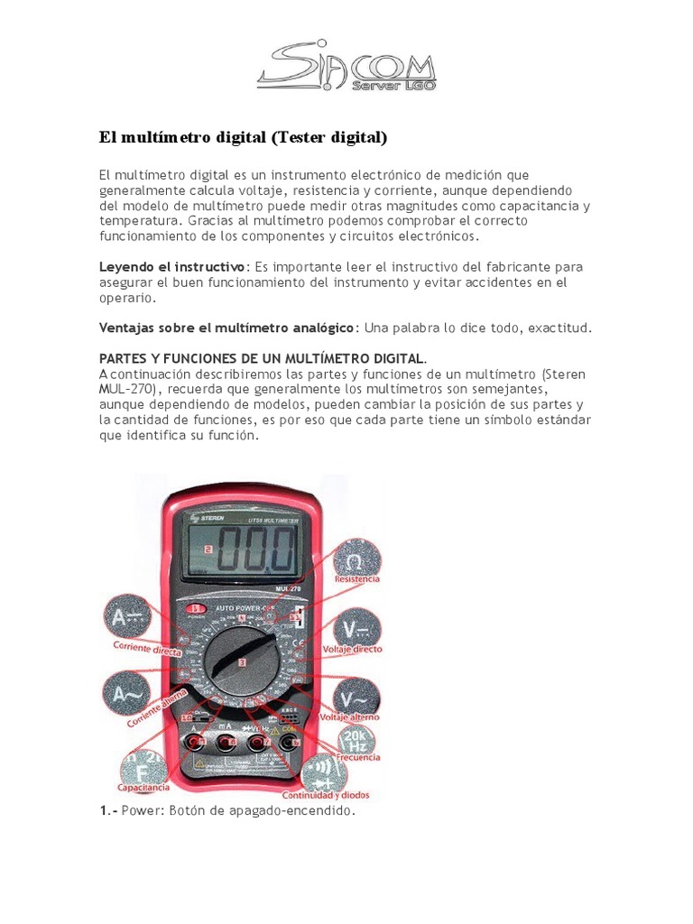 El Multimetro Digital | PDF