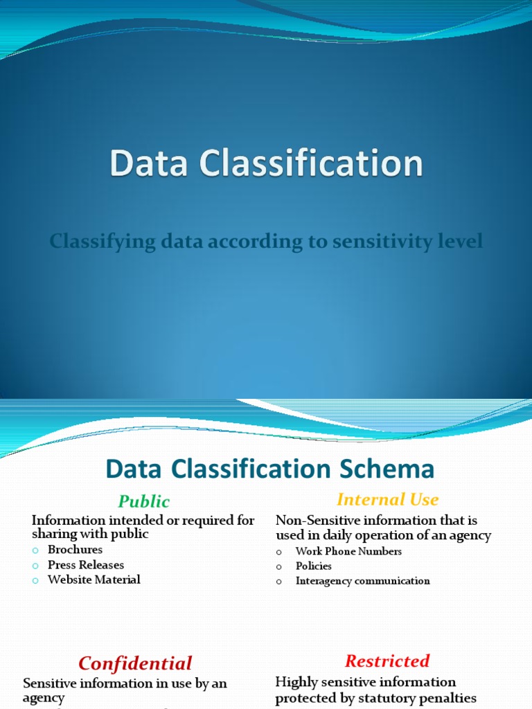 Data Classification | PDF | Information Security | Business