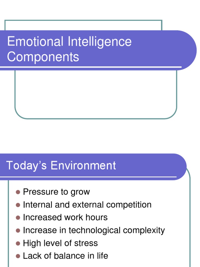 EI Components | PDF | Emotional Intelligence | Emotions