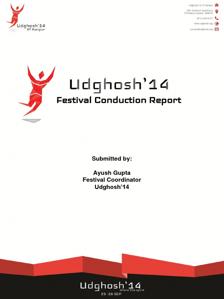 Udghosh'14 Festival Conduction Report | PDF | Hobbies | Athletic Sports
