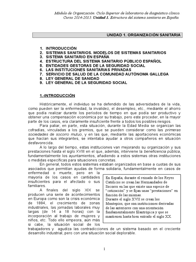Estructura Del Sistema Sanitario | PDF | Sistema de salud | Hospital