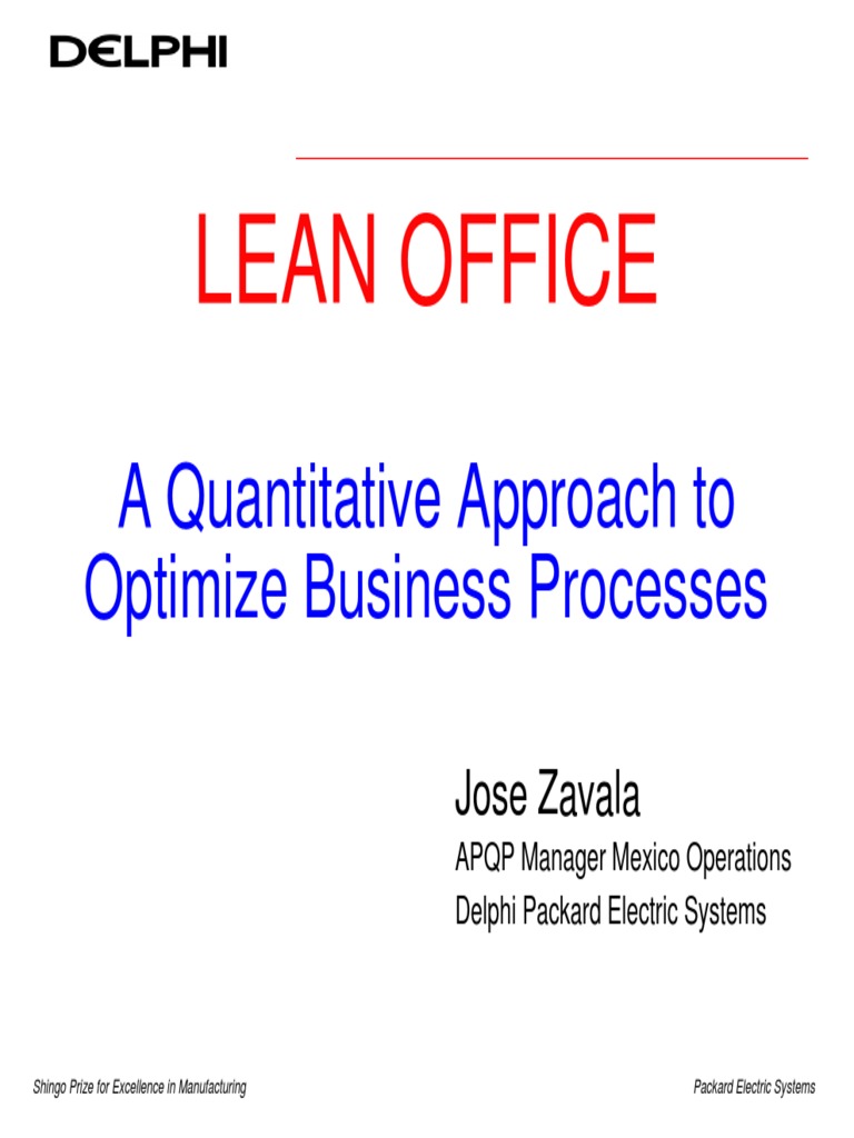 Lean Office | PDF | Business Process | Standard Deviation