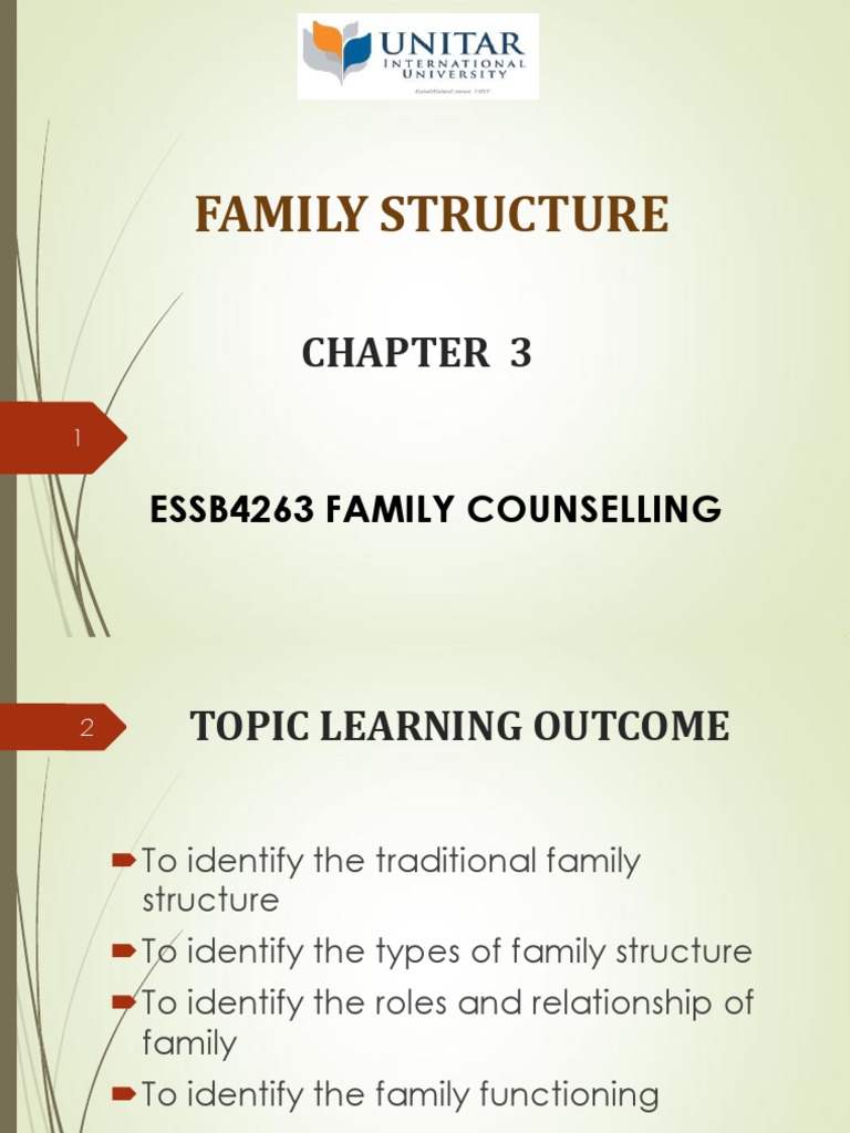 Chapter 3. Family Structure | PDF | Single Parent | Family