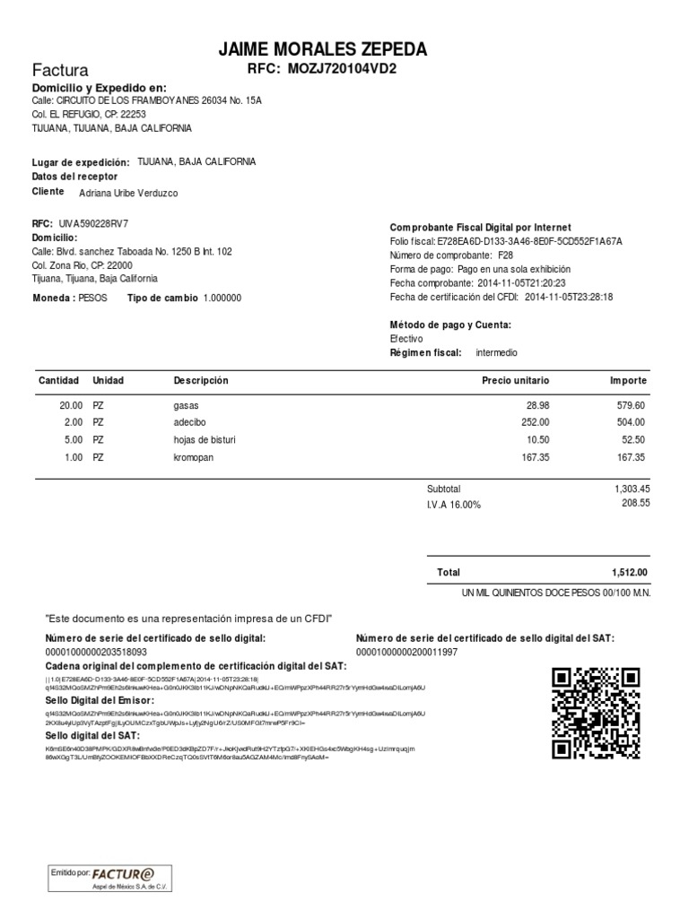 Ejemplo Factura | PDF