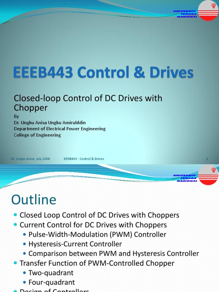 7 Chopper Controlled DC Drives-Closed Loop | PDF | Control Theory ...