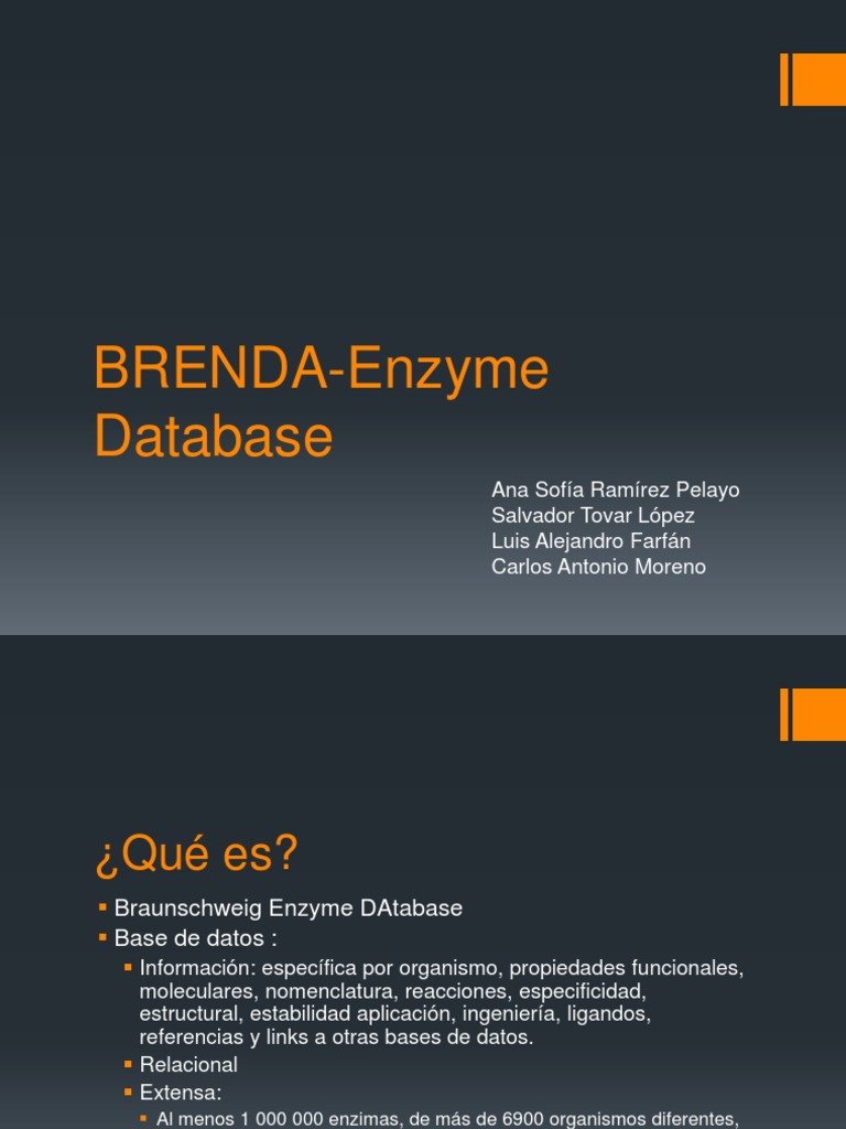 BRENDA Enzyme Database | PDF