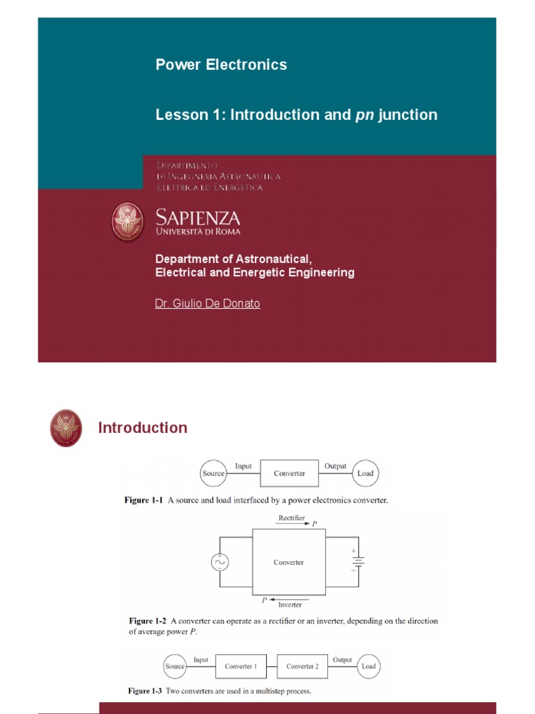 Lecture 1 | PDF | P–N Junction | Semiconductors